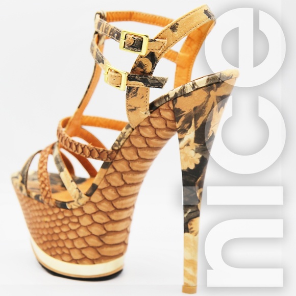 Paper Fox | Shoes | Paper Fox Strappy Platform Heels | Poshmark